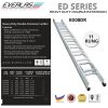 Heavy Duty Double Extension Aluminium Ladder, EVERLAST - Sanifix ...
